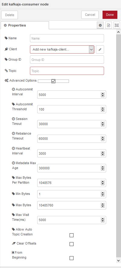 node red contrib kafkajs node node red