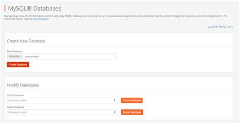 database baru mysql afm web