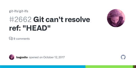 git can t resolve ref head · issue 2662 · git lfs git lfs · github