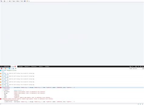 ie11 object error unable to get property start of undefined or null