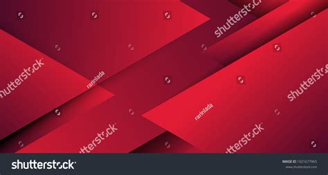 Abstract Red Geometric Triangles Overlapping Layer Stock Vector