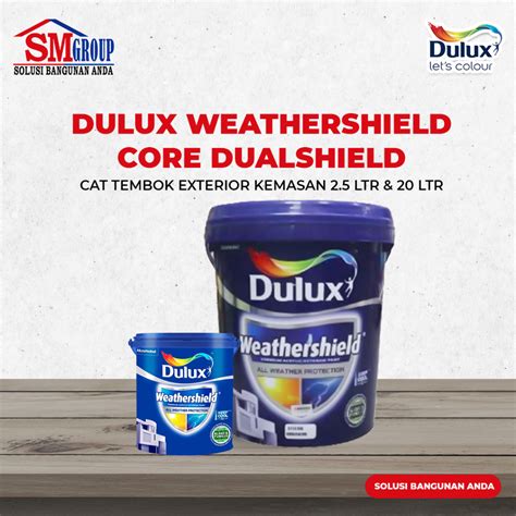 Jual Cat Tembok Exterior Dulux Weathershield Core Dualshield 20 Ltr