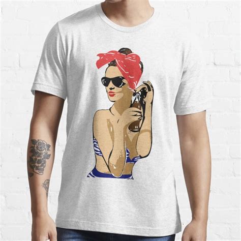 Pin Up Brunette T Shirt For Sale By Erinopar Redbubble Up T