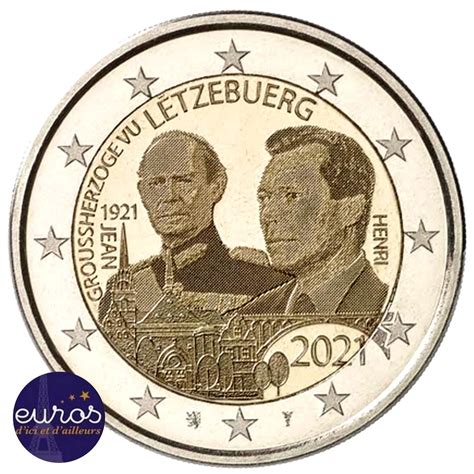 2 Euros Commémorative Luxembourg 2021 100ème Anniversaire Du Grand