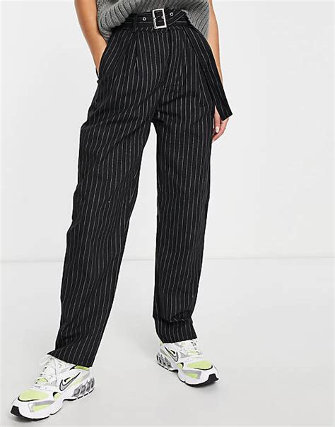 Heartbreak Mix And Match Tailored Pants In Black Pinstripe Part Of A