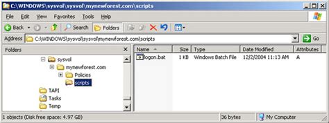 using logon scripts in pure and mixed active directory environments