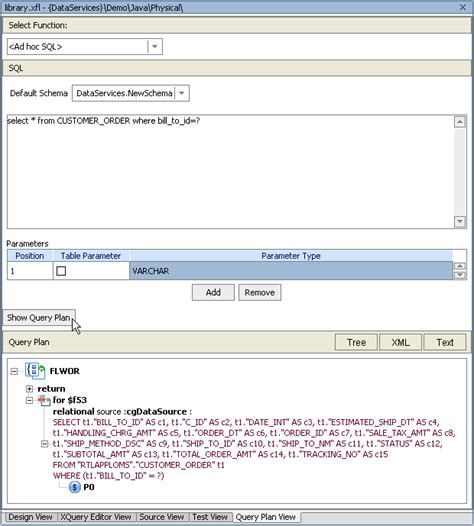 testing query functions and viewing query plans