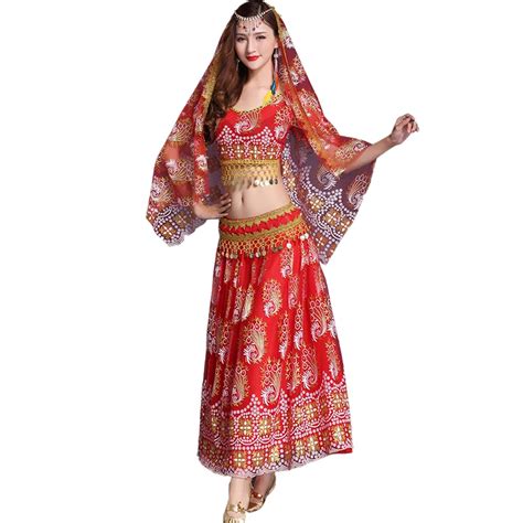 Belly Indian Eastern Hair Swinging Baladi Dance Costumes Bellydance