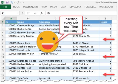 how to insert every nth row how to excel
