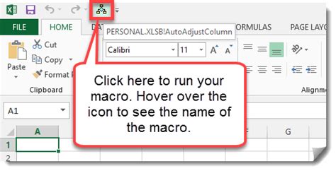 how to add a macro to the quick access toolbar how to excel