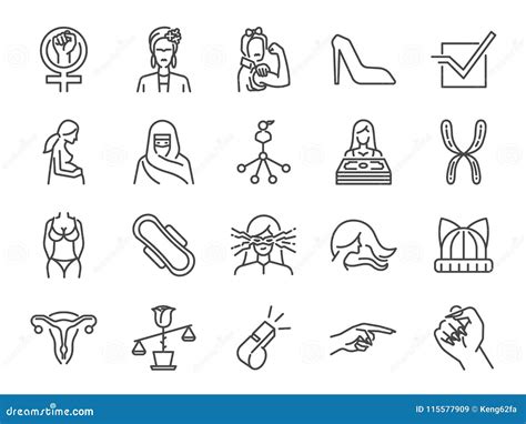 Feminist Icon Set Included The Icons As User Feminine Girl Power