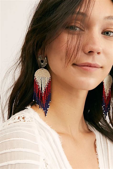 Ombre Fringe Earrings Free People In 2020 Fringe Earrings Ombre