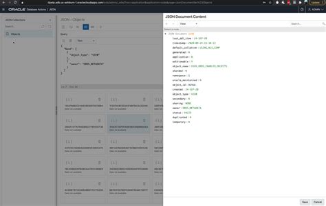 working with {json} in the oracle autonomous database and loading
