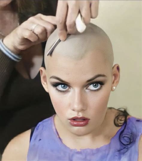 Pin On Makeup In 2024 Shaved Head Women Bald Women Shaved Hair Women