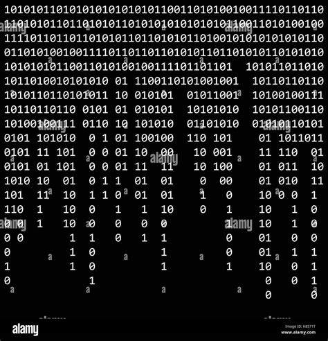 binary code zero one matrix black background beautiful banner stock
