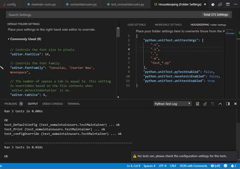python unit test ui displays no tests ran but tests are executed