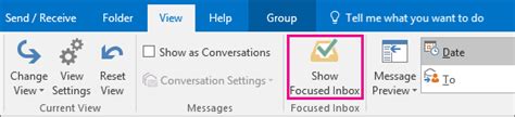 turn off focused inbox