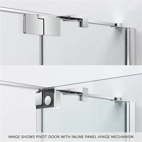 Crosswater Optix 10 Pivot Shower Door With Inline Panel And Optional