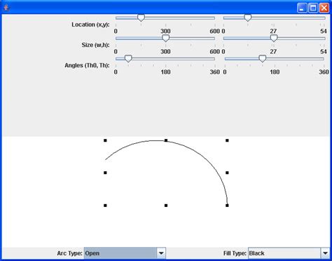 arc demonstration scale move rotate sheer shape 2d