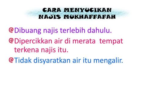 Bahagian Najis Dan Najis Mukhaffafah Ppt