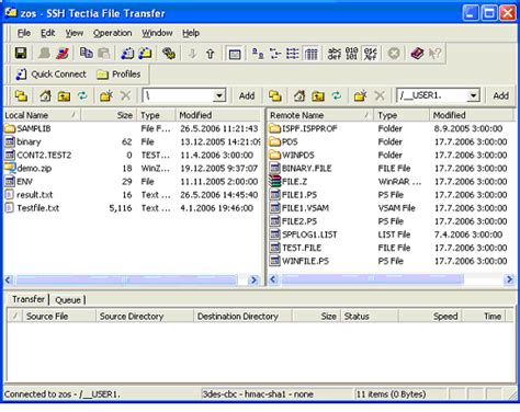 file transfers using windows gui ssh tectia server for