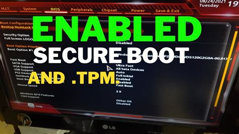 How To Enabled Secure Boot And Tpm In Gigabyte Motherboard Youtube