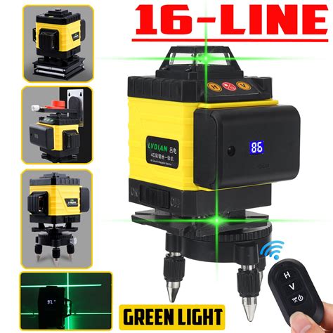 Multifunctional 4d 16 Lines Green Laser Level Tool Vertical Horizontal