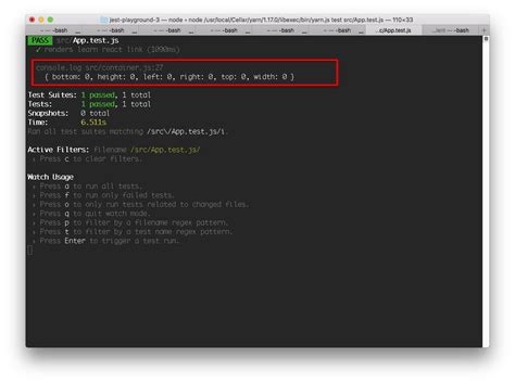 reactjs working with dom elements in react testing library stack