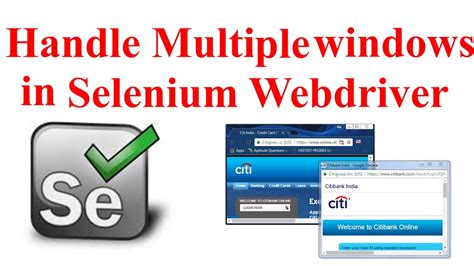 handle multiple windows switch windows in selenium by bakkappa n youtube