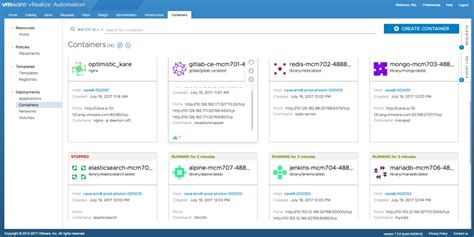 container management in vrealize automation vmware cloud