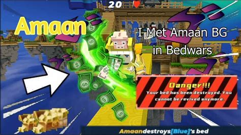 I Met Amaan While Playing Bedwars 😰🤯 Blockman Go Bedwars Youtube