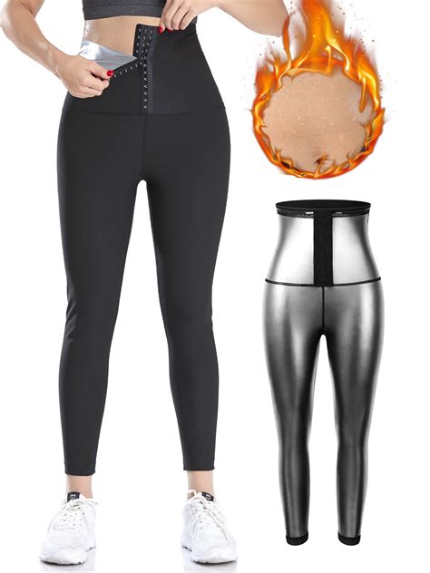 Fitvalen Sauna Sweat Pants For Women Weight Loss Waist Trainer Shaper