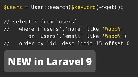 laravel 9 scout with new database driver youtube