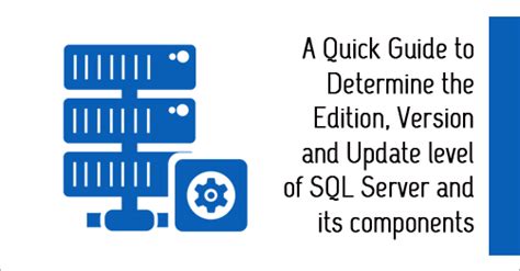 determine the sql server version edition and update level