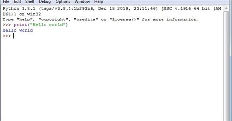 first code on python platform display hello world python educator