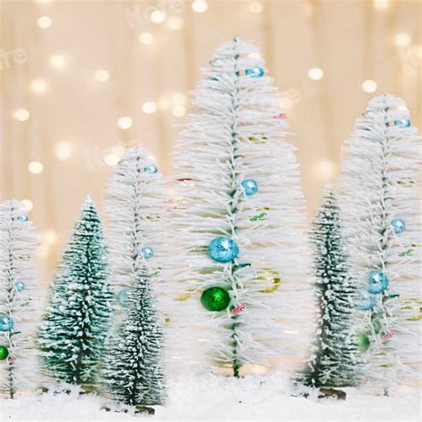 Kate Christmas Backdrop Snow Trees Floor For Photography Katebackdrop
