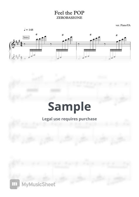 Zerobaseone Feel The Pop Sheets By Pianoya