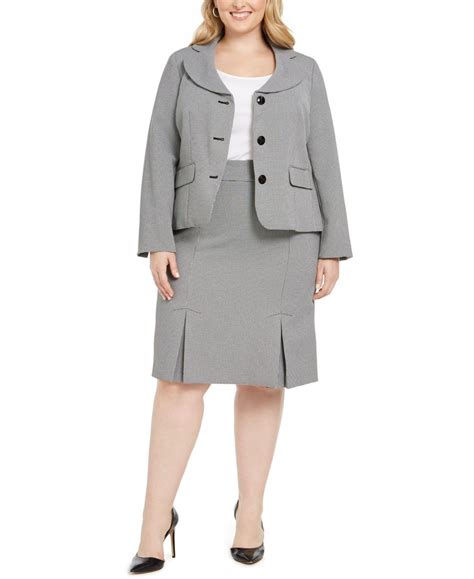 Pleated Skirt Peplum Dress Jacquard Jacket Le Suit Button Skirt