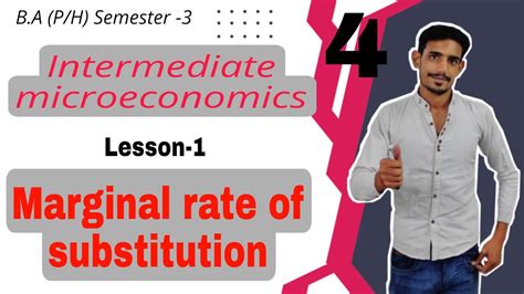 4 Marginal Rate Of Substitution Mrs Intermediate Microeconomics