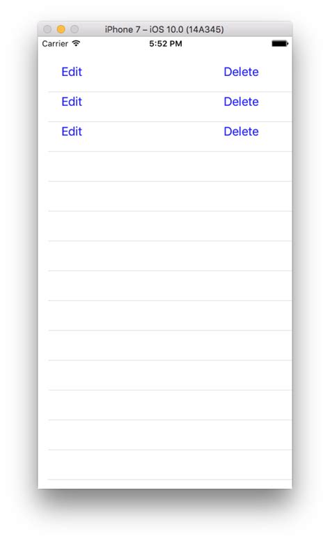 ios delete table view multiple rows from a custom button