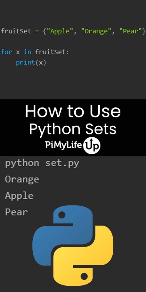 how to use python sets python how to use python python programming