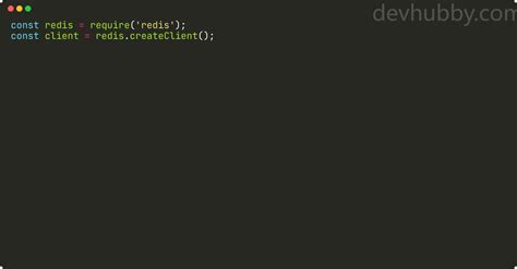 how to connect redis in node js