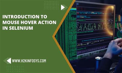 introduction to mouse hover action in selenium