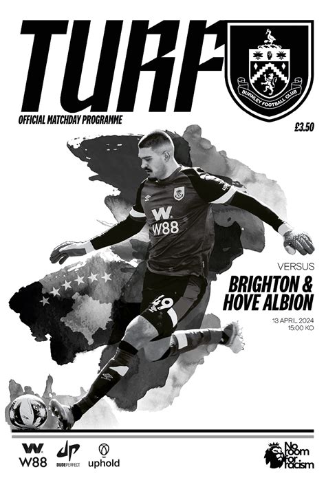 Burnley V Brighton And Hove Albion Matchday Programme 23 24 Aca Creative