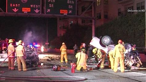 Two Killed In Dtla 110 Freeway Crash After Driver Makes U Turn To Evade