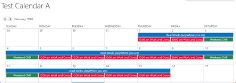 create calendar overlays using multiple calendar apps in sharepoint