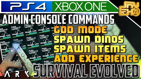 ark admin console commands how to spawn items youtube