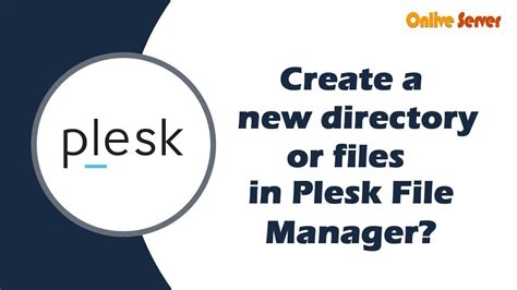 how to create a new directory or files in plesk file manager