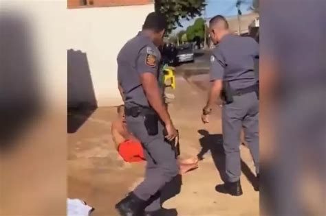 Imagens Fortes Homem Tenta Agredir Policial E é Baleado Na Perna