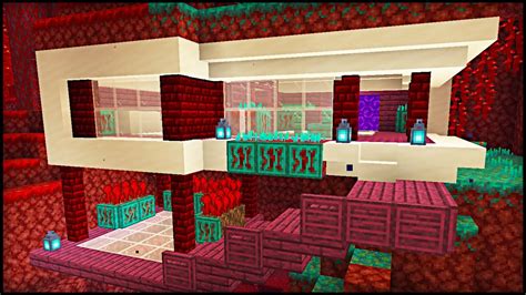 New 1 16 Minecraft Modern Nether House Minecraft Modern House Tutorial